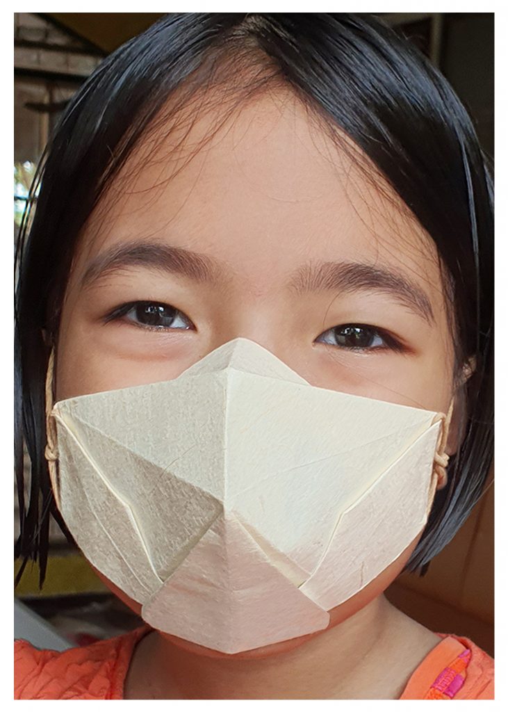(SMALL- 50 Pcs.) 100% Biodegradable Abaca Origami Face Mask - Indigenous PH